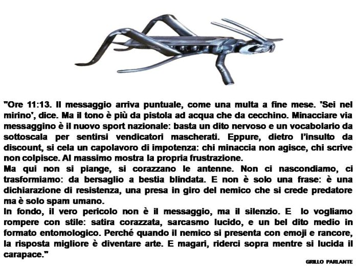 Amantea. Un bel "dito medio" (in quel posto) a chi prova ad intimidire ...